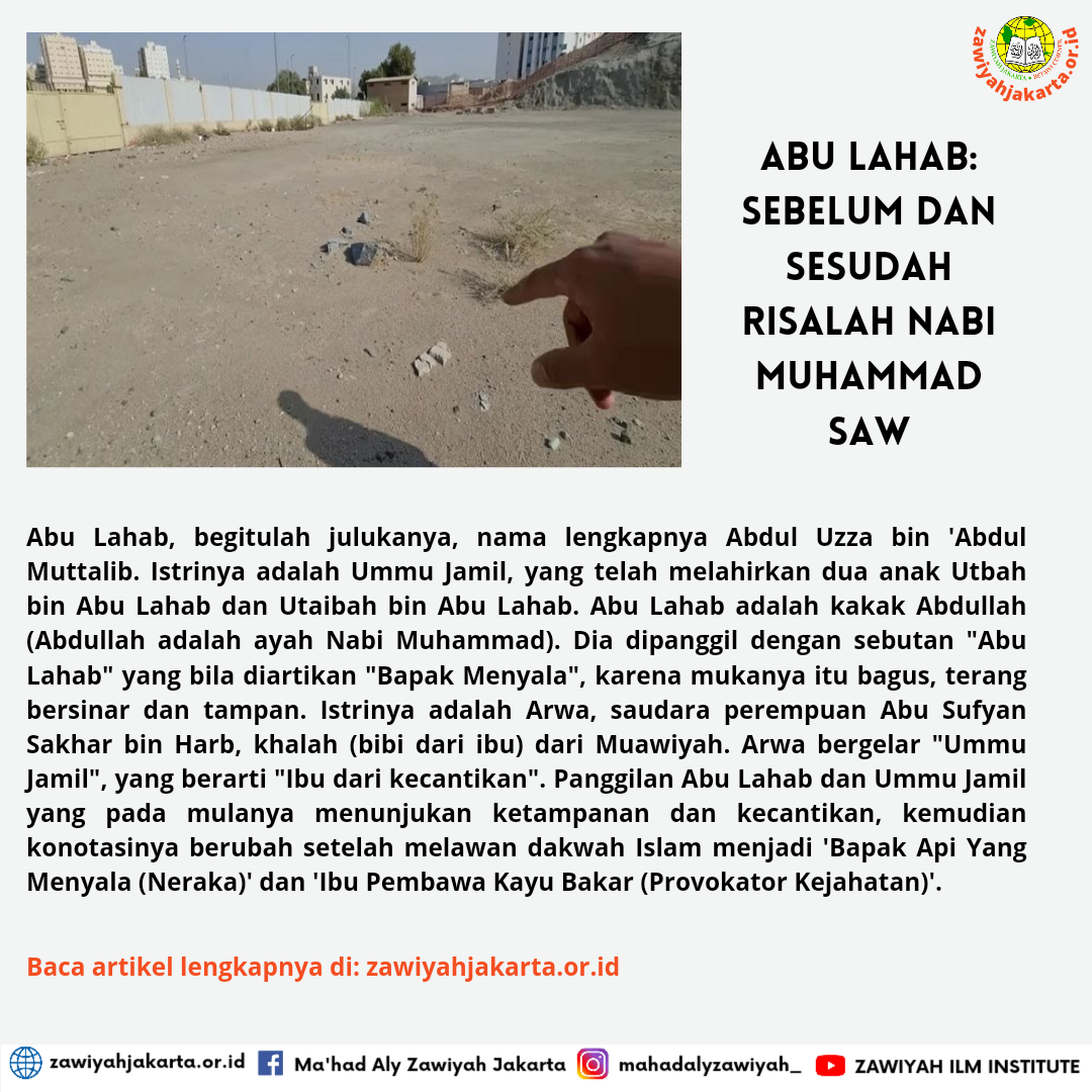 Abu Lahab: Sebelum dan Sesudah Risalah Nabi Muhammad SAW - Ma'had Aly ...